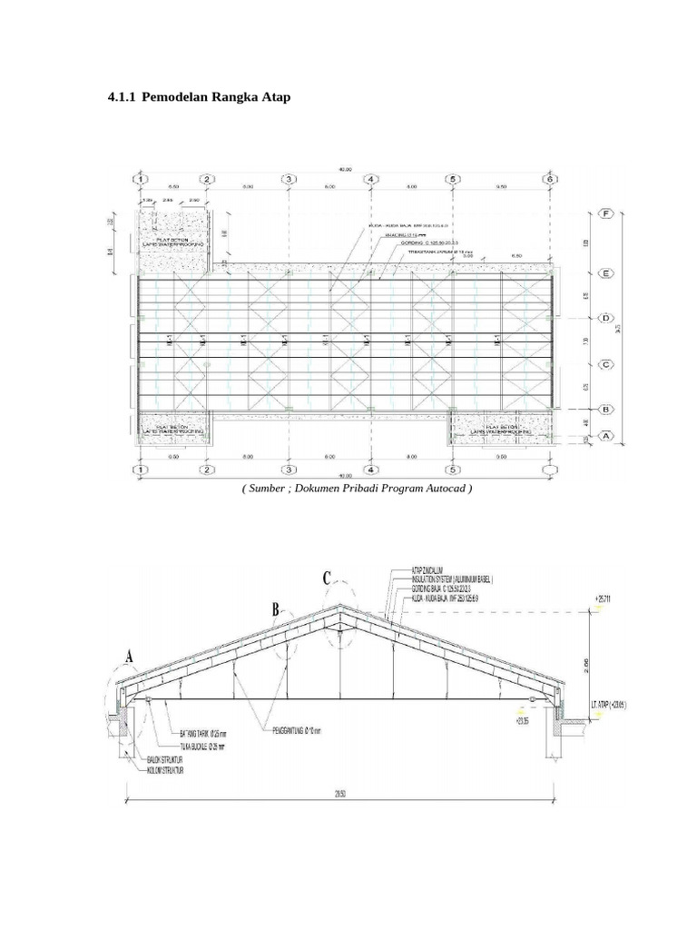 Pemodelan Rangka Atap | PDF