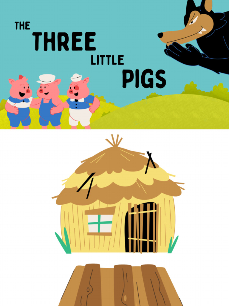 Three Little Pigs Education Presentation in Green Blue Animated Style ...