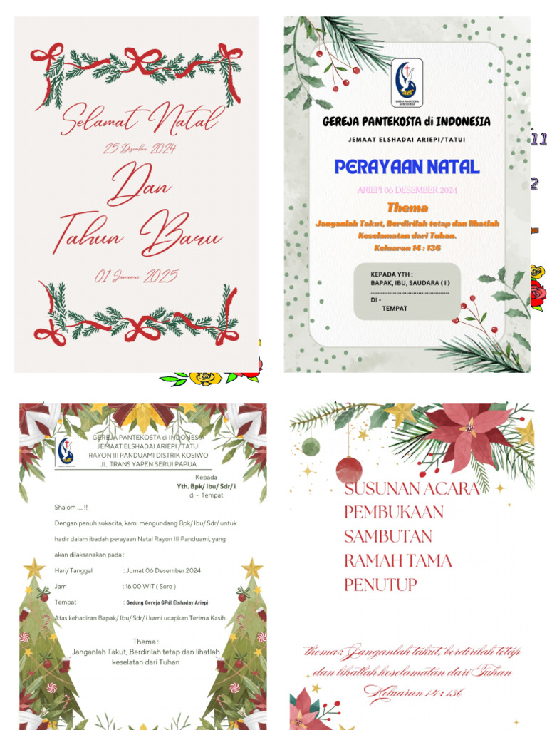 Undangan Ibadah Natal SMK Negeri 3 | PDF