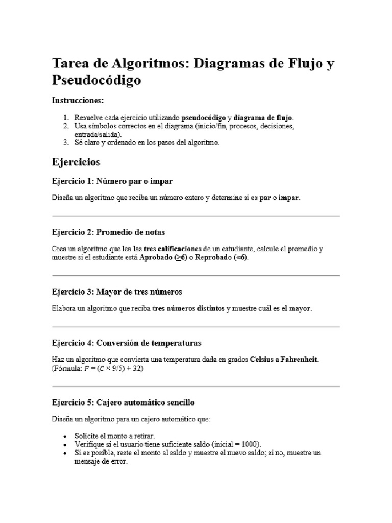 Tarea 1 - Algoritmos | PDF
