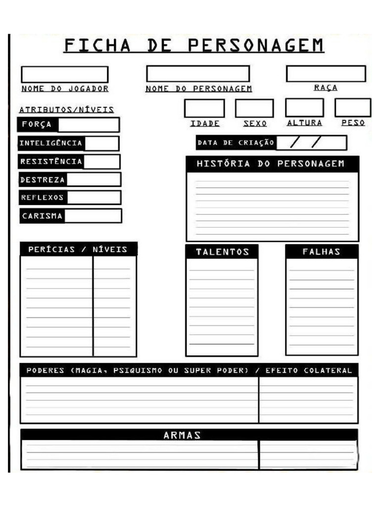 Ficha de RPG | PDF