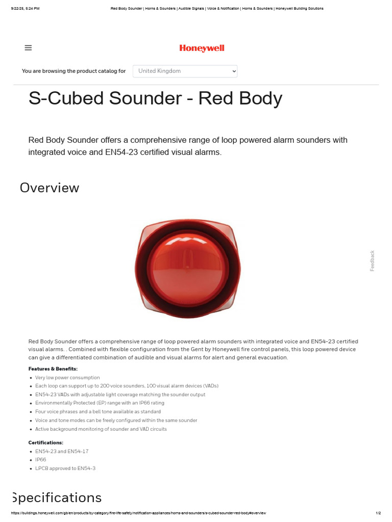 Red Body Sounder - Horns & Sounders - Audible Signals - Voice ...