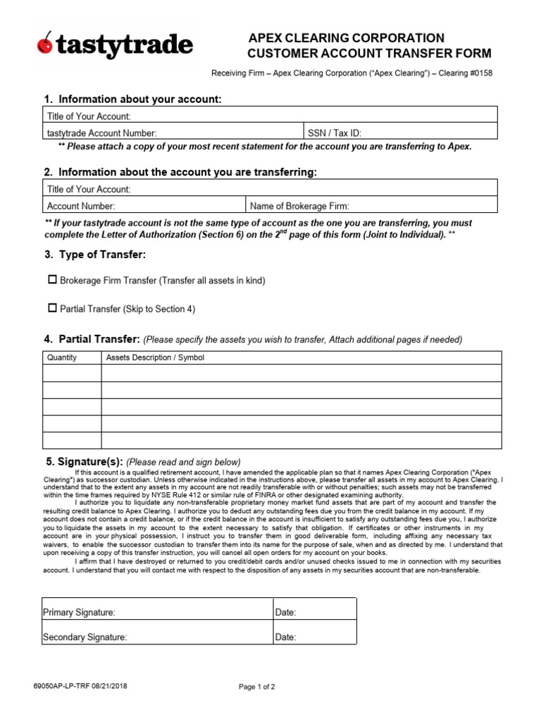 acat_form | PDF | Securities (Finance) | Economies