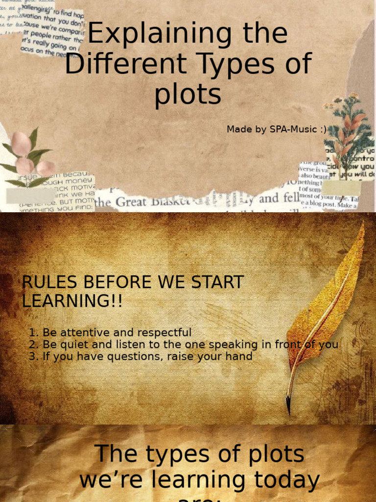 Different Types of Plots (SPA-MUSIC) | PDF | Tragedy
