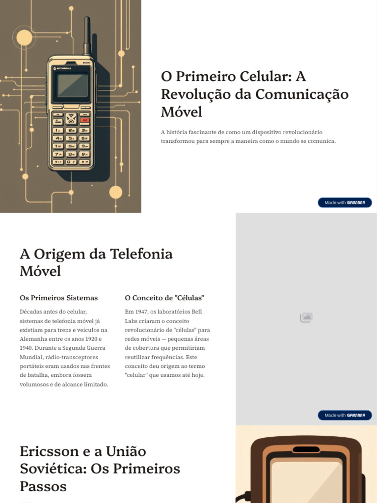 A História do Primeiro Celular | PDF | Celulares | Internet das Coisas