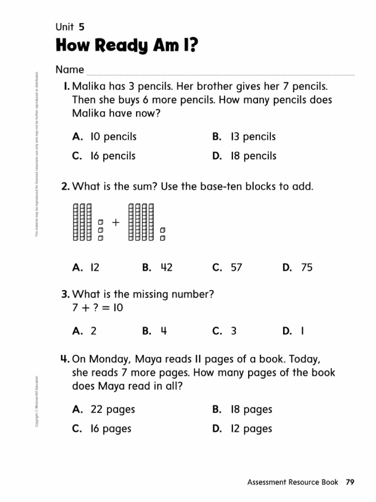 Reveal Unit 5 Add Fluency To 100 Pre-Assessment | PDF