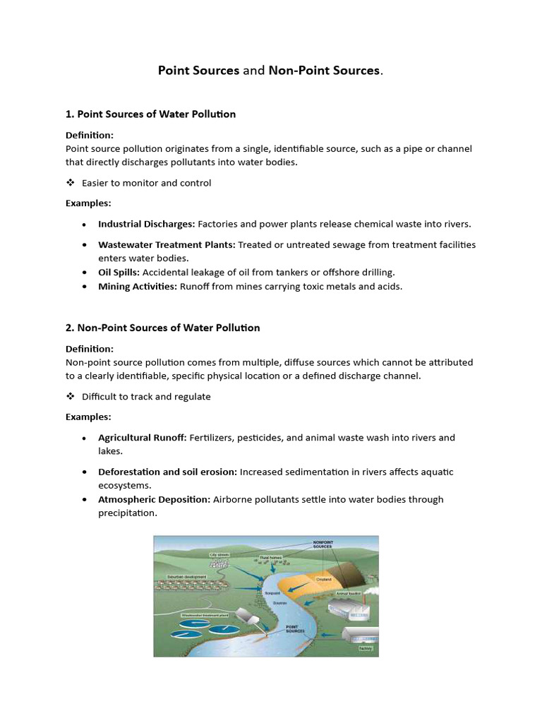 Water Pollution: Point vs. Non-Point Sources | PDF | Water Pollution ...