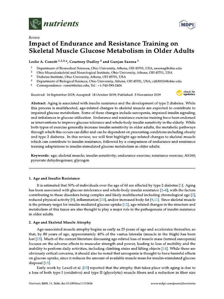 Impact of Endurance and Resistance Training On | PDF