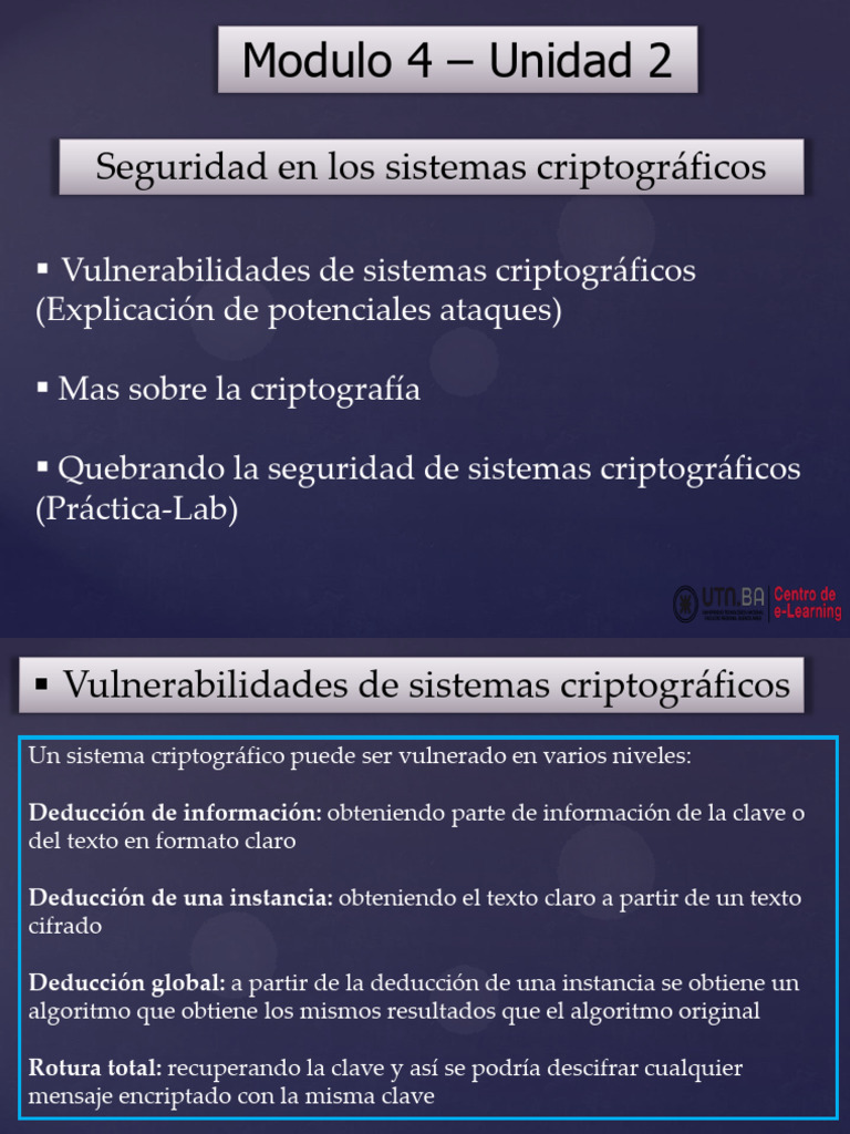 Modulo4 Unidad2 SI | PDF | Clave (criptografía) | Cifrado