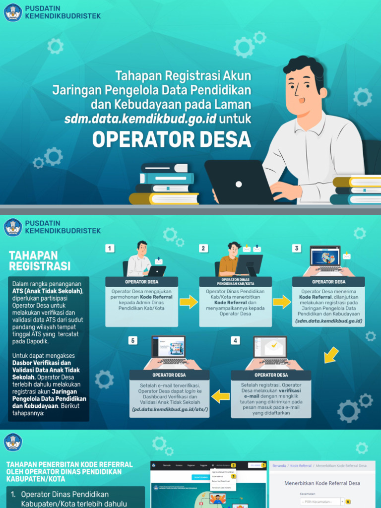 Tahapan Pendaftaran Akun Operator Desa | PDF