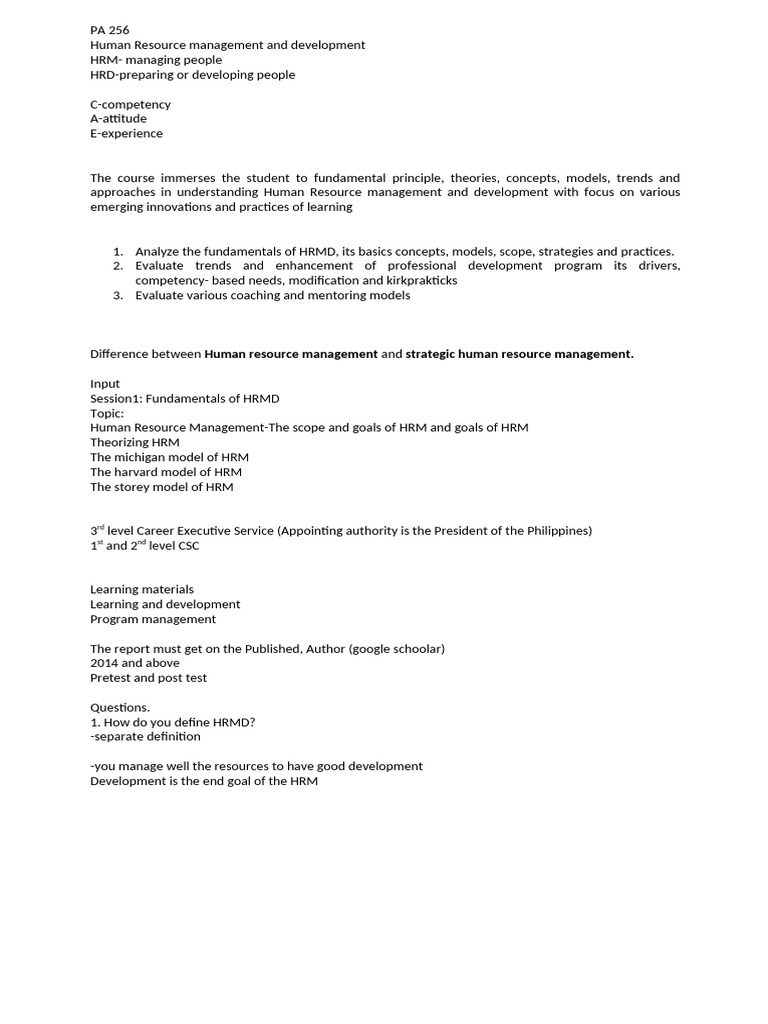 Pa 256 HRMD | PDF