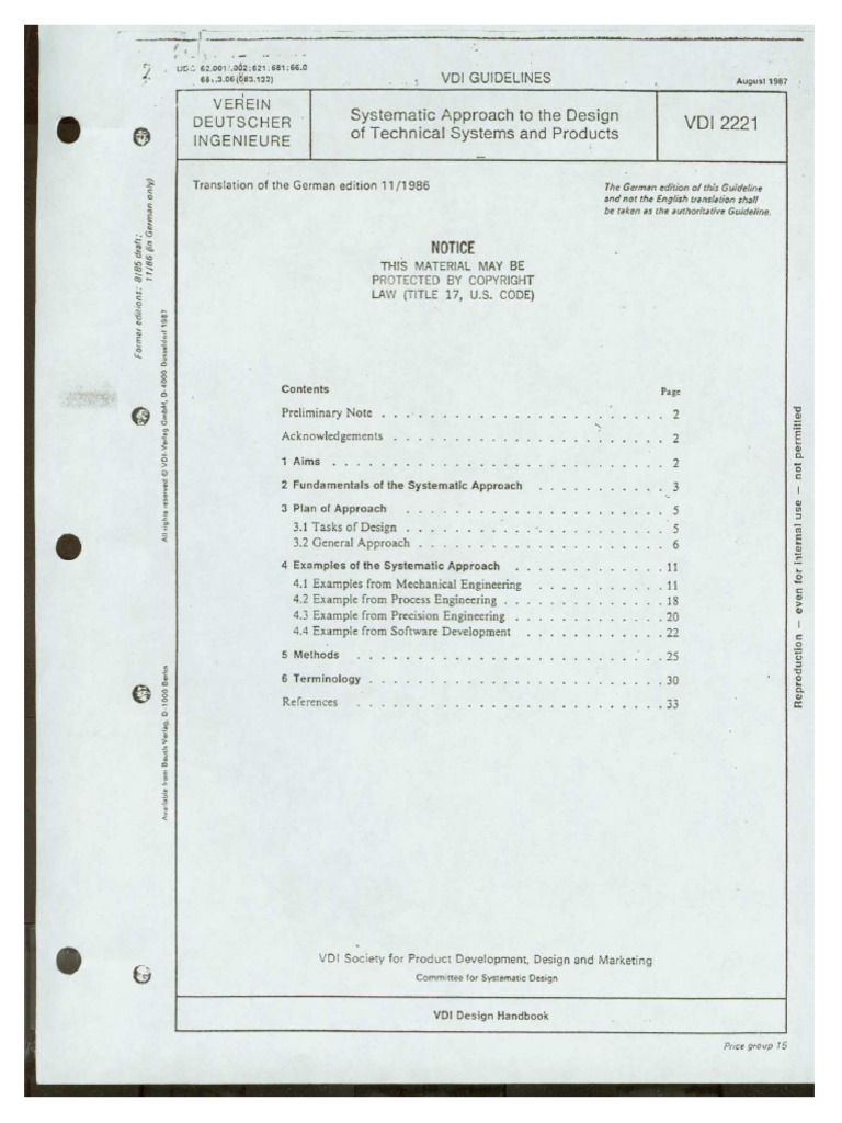 Systematic Design Approach VDI 2221 | PDF | Engineering | Methodology