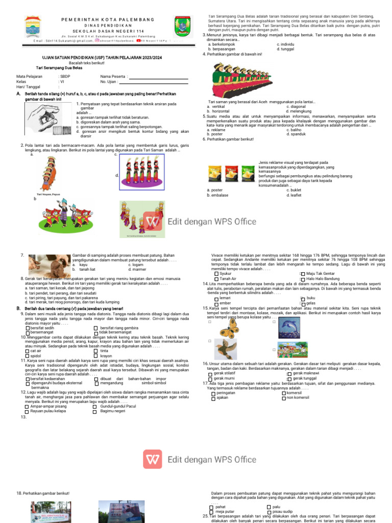 SOAL USP SBDP 2023 (1) | PDF