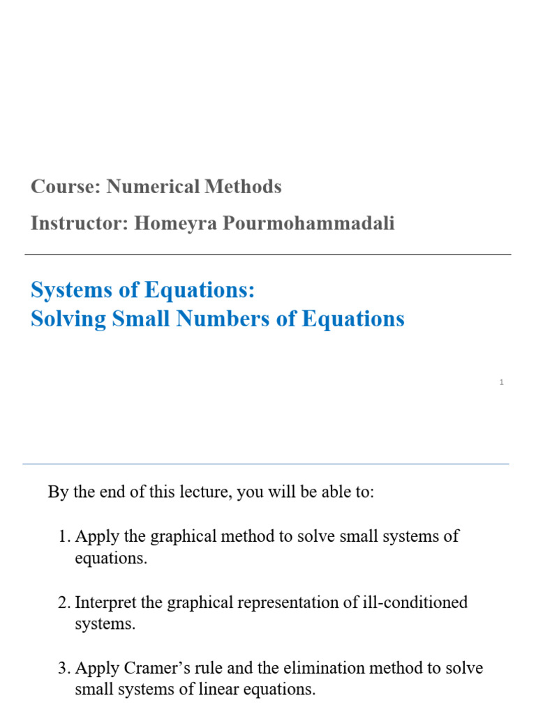 Lec 5.2. PRE-LECTURE. System of Equations | PDF | Equations | Algebra