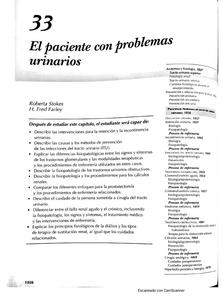 4. Pacientes Con Problemas Urinarios | PDF