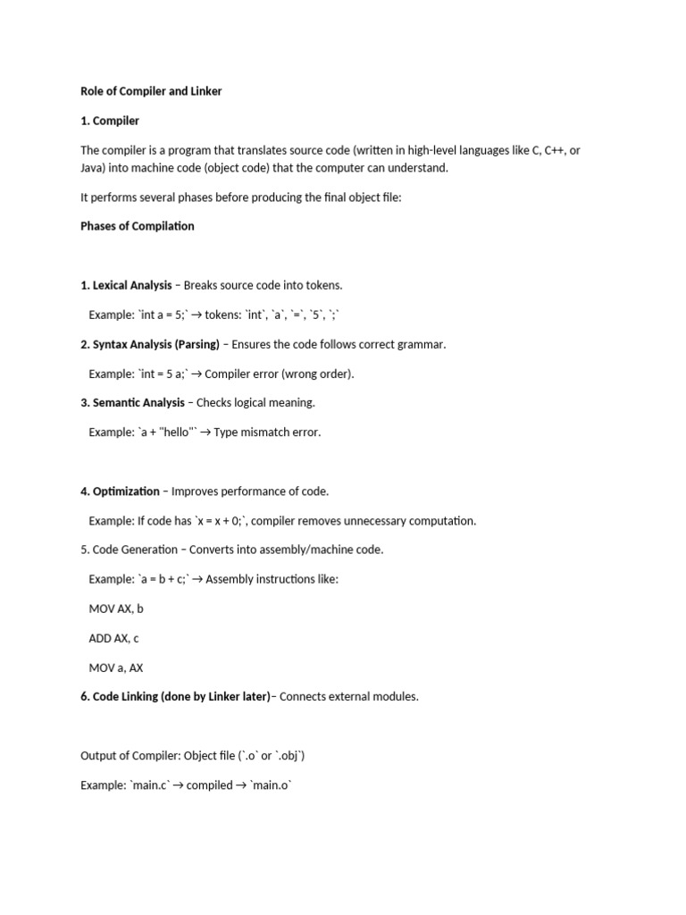 Understanding Compiler and Linker Roles | PDF | Library (Computing ...