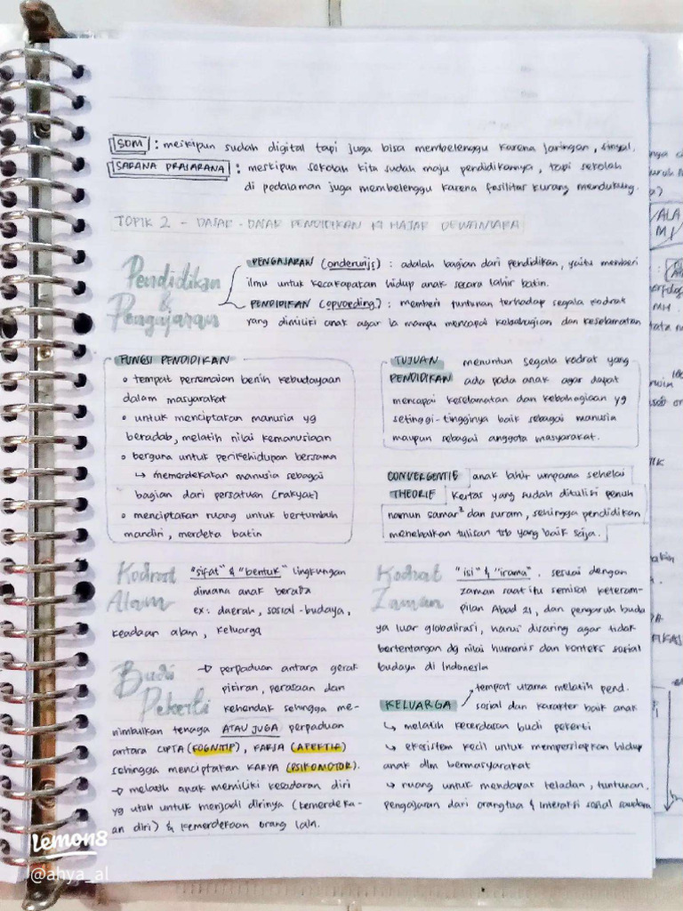 Contoh Catatan Kuliah | PDF
