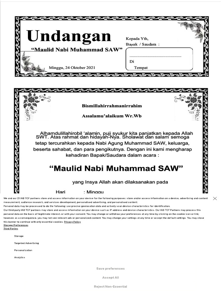 PDF Undangan Maulid Nabi Compress | PDF