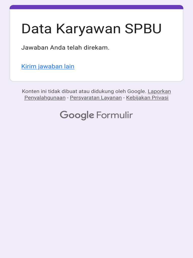 Data Karyawan SPBU | PDF