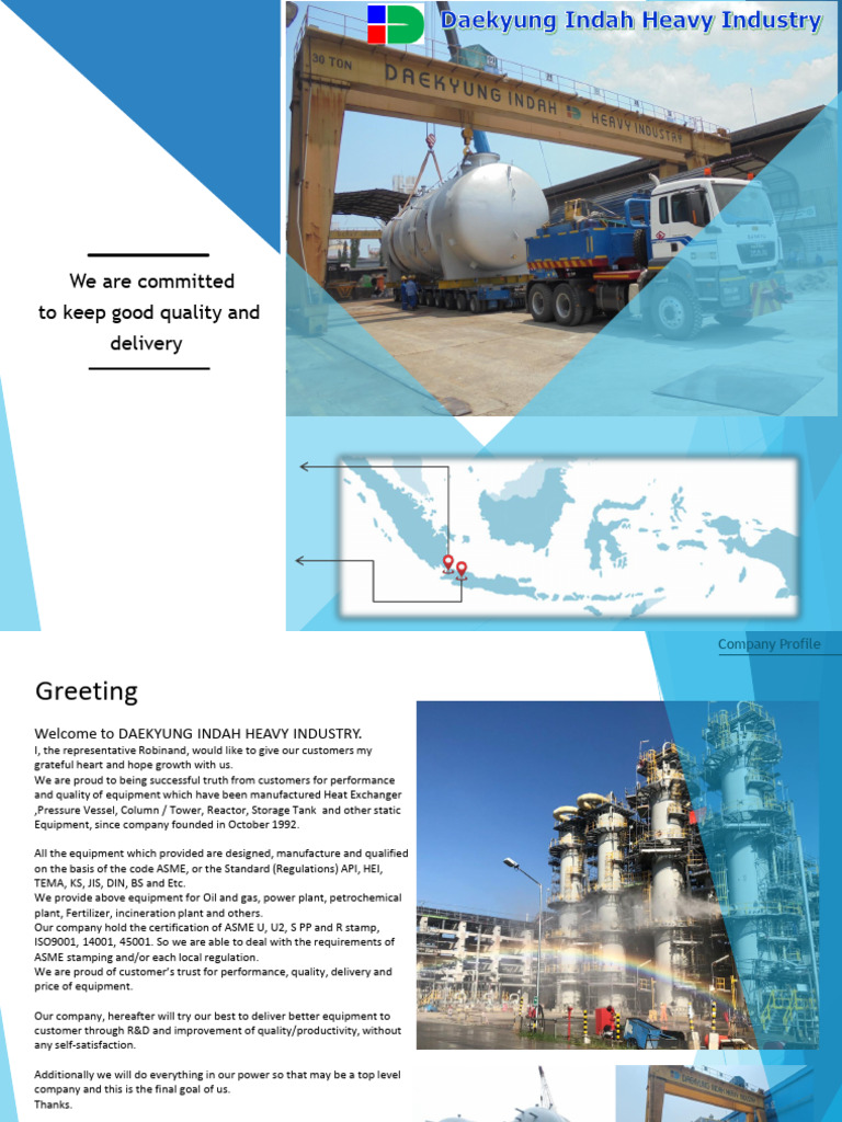Daekyung Indah Heavy Industry Profile | PDF | Heat Exchanger