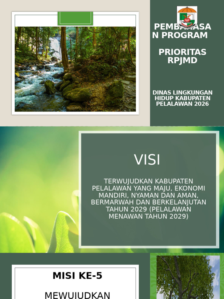 Presentasi Program Prioritas Rpjmd 2025 Dlh | PDF
