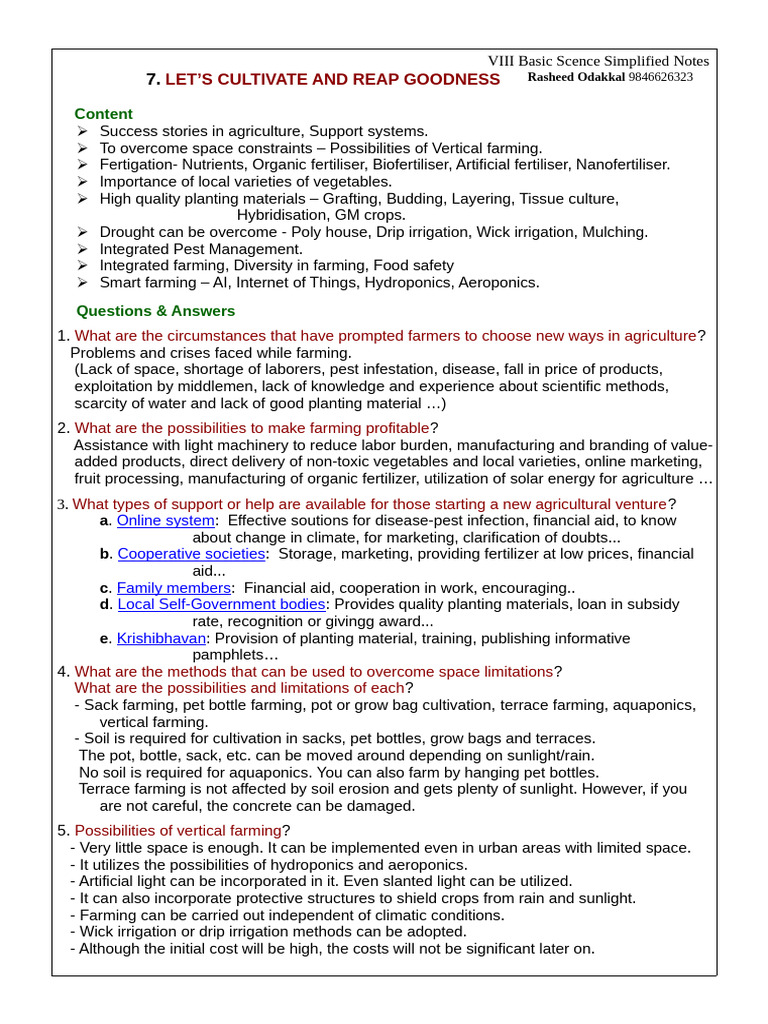 BIO-VISION Class 8 BS Unit 7 Biology Unit 1 Eng Med Rasheed Odakkal 2 ...