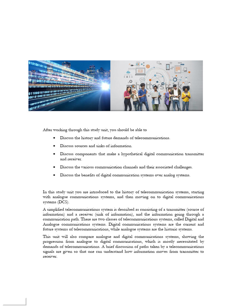Digital Communications Overview and History | PDF | Telecommunications ...