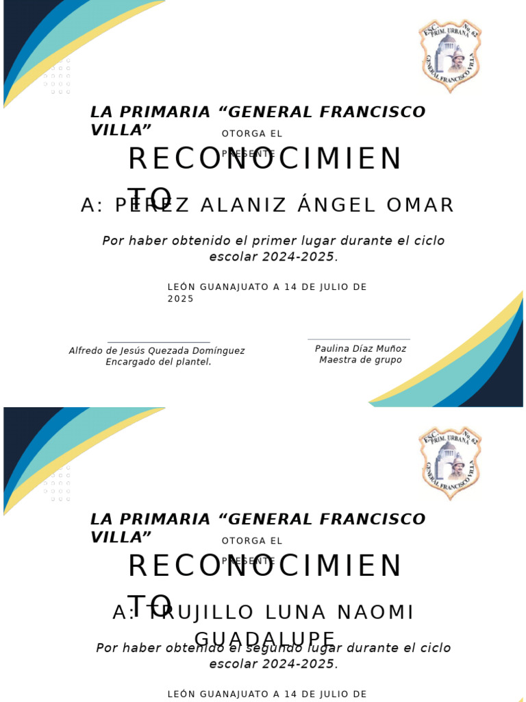 Diplomas de Reconocimiento | PDF