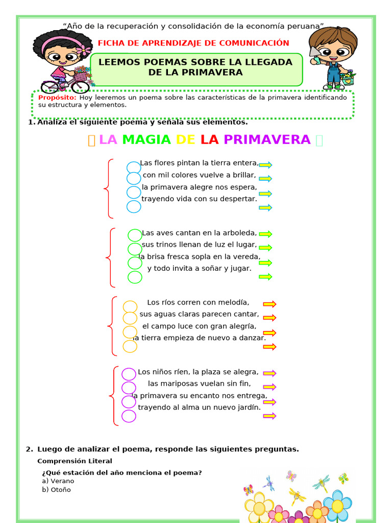 Elementos Poéticos de la Primavera | PDF | Temporada de primavera)
