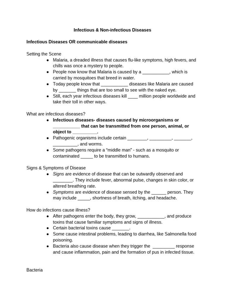 Infectious Diseases (Pathogens) | PDF | Virus | Infection