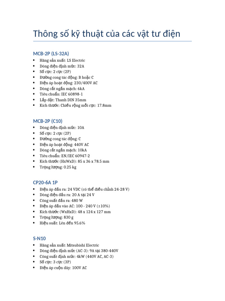 Thong So Ky Thuat Vat Tu Dien | PDF