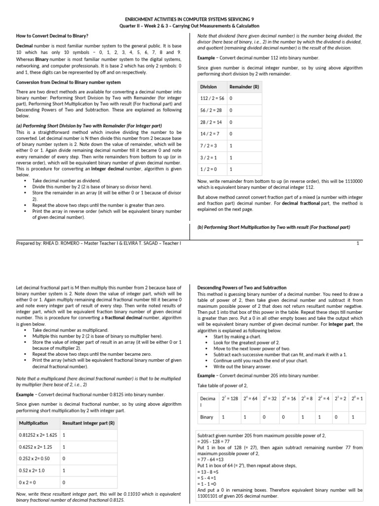 ENHANCEMENT ACTIVITY IN CSS9 Clas23 | PDF | Division (Mathematics ...