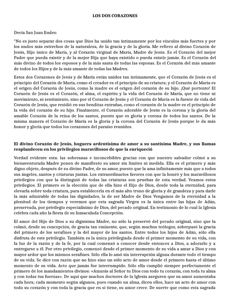 Decía San Juan Eudes Los Dos Corazones | PDF | María, madre de Jesús | Amor