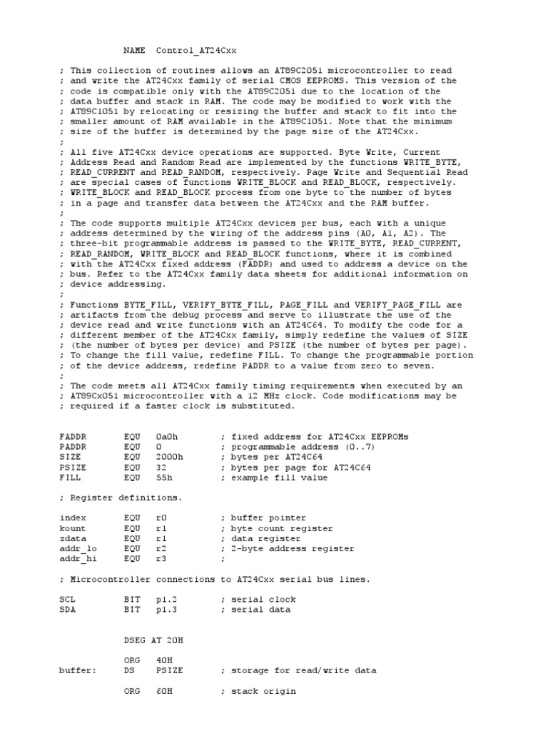 AT24CXX | PDF | Pointer (Computer Programming) | Random Access Memory