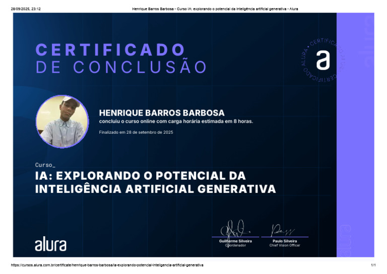 Henrique Barros Barbosa - Curso IA - Explorando o Potencial Da ...
