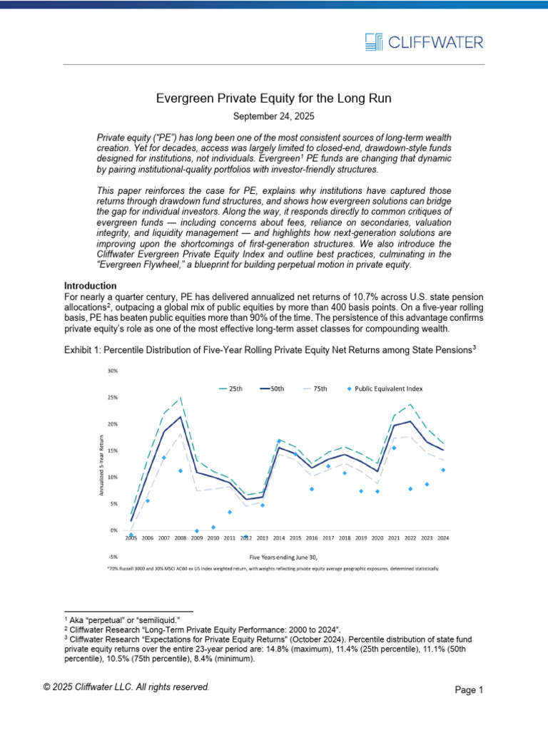 Evergreen Private Equity Insights and Index | PDF | Financial Risk ...