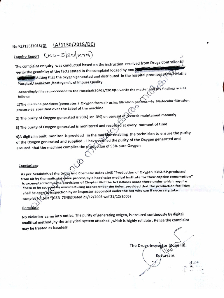 Drug Controller Report Kerala | PDF