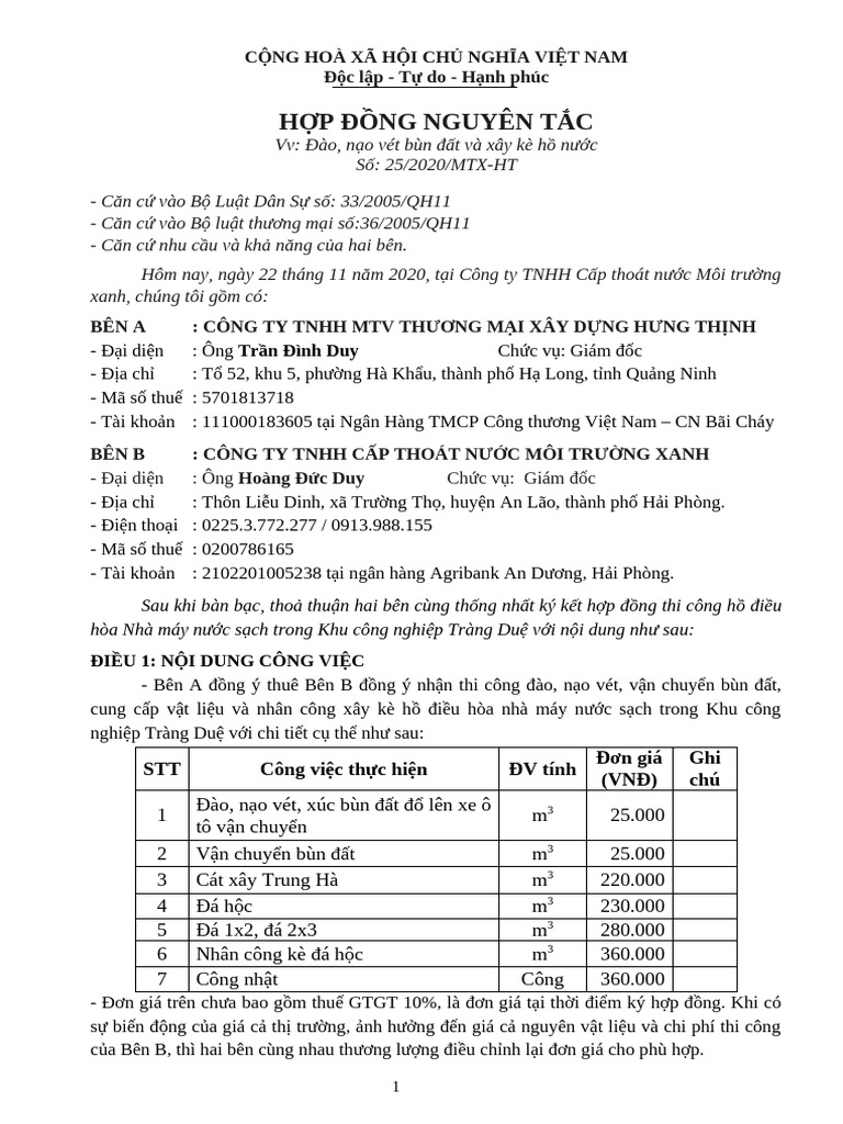 Hung Thinh (DC2) - HD Xay Ho Nuoc | PDF