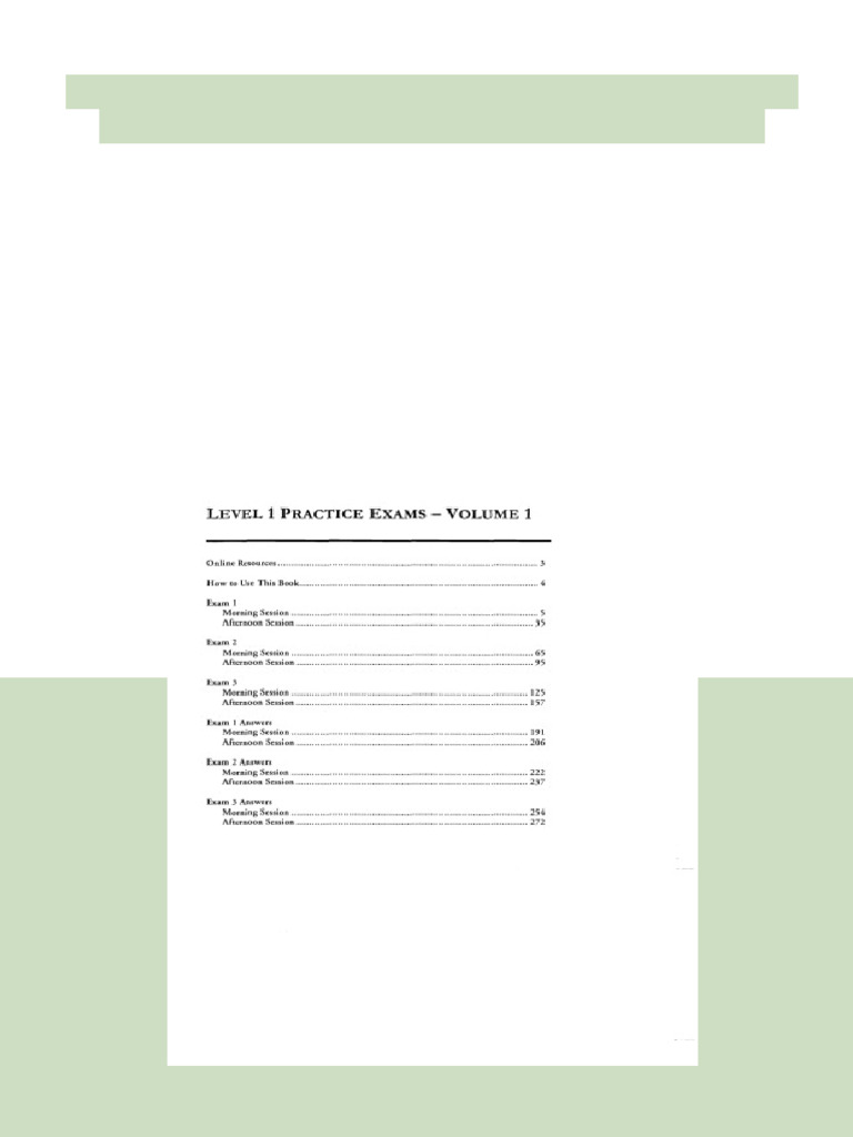 Level 1 Practice exams for the 2010 CFA exam Volume 1 2010th Edition ...