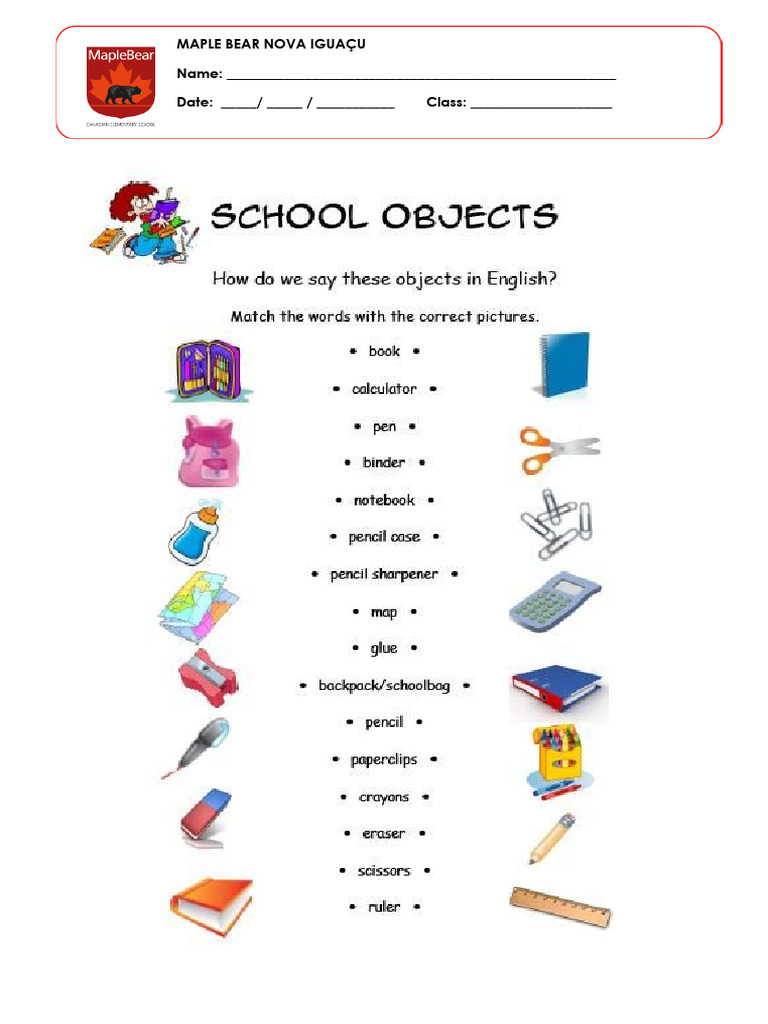 School Objects | PDF