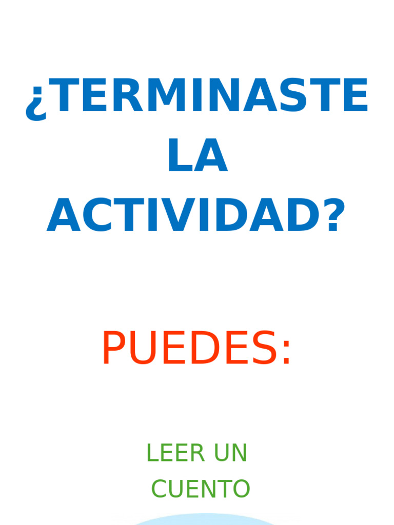 Terminaste La Actividad | PDF