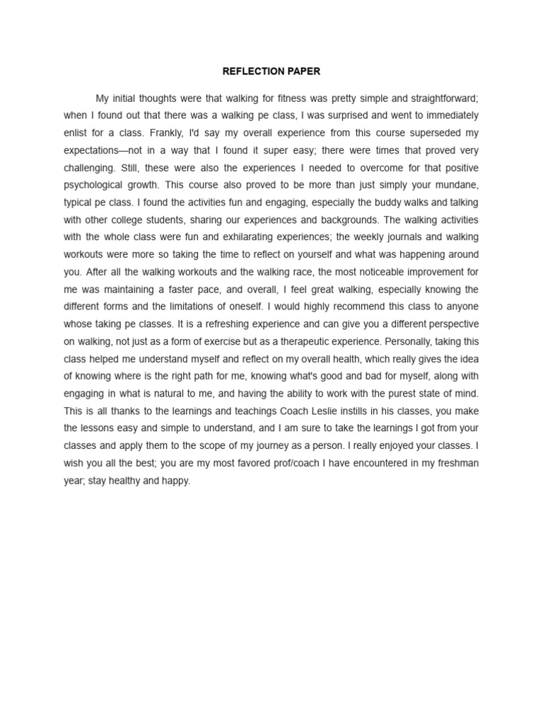 Transformative Walking PE Experience | PDF