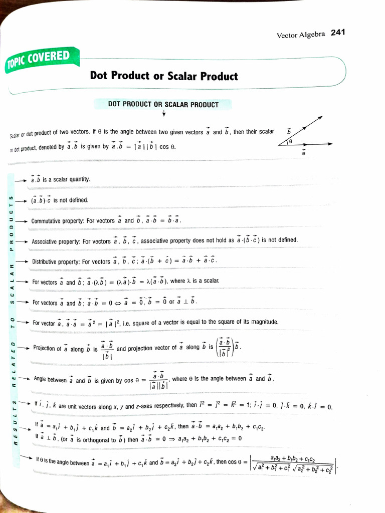 Dot Product and Scalar Product Explained | PDF | Euclidean Vector | Euclid