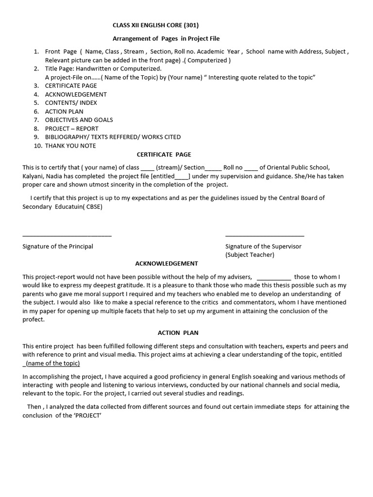 English Project Xii Introduction Pages | PDF