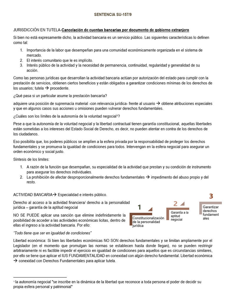 Sentencia Su-157 1999 | PDF | Bancos | Derechos