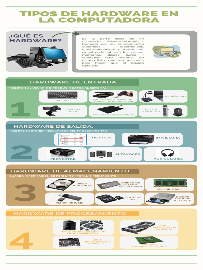 Infografía sobre Hardware Informático | PDF | Hardware de la ...