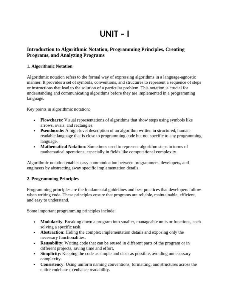 Unit I | PDF | Pointer (Computer Programming) | Computer Program