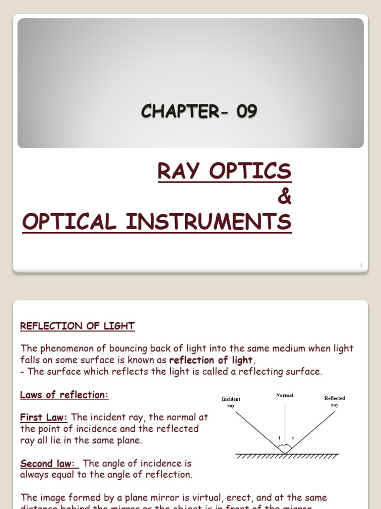 Ray Optics | PDF | Refractive Index | Mirror