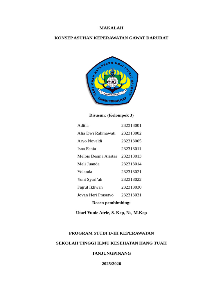 Makalah Keperawatan Gadar kLP3 | PDF