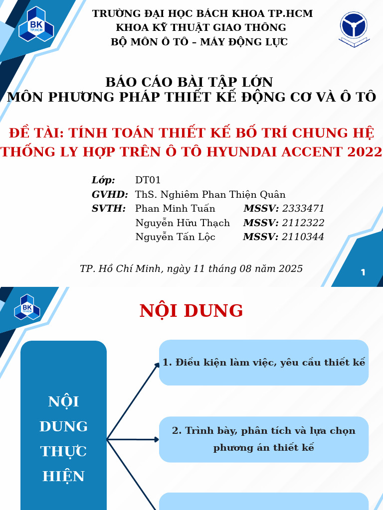 BTL_DT01_HK243 - Phương pháp thiết kế động cơ và ô tô | PDF